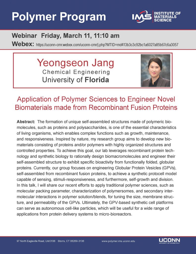 Polymer Program Webinar - Yeongseon Jang | Polymer Program